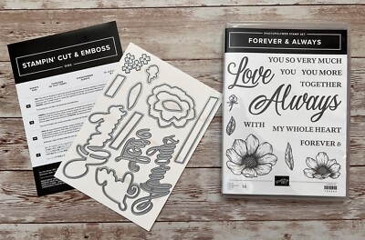Stampin Up FOREVER & ALWAYS Stamps & Coordinating ALWAY Dies Flowers ...