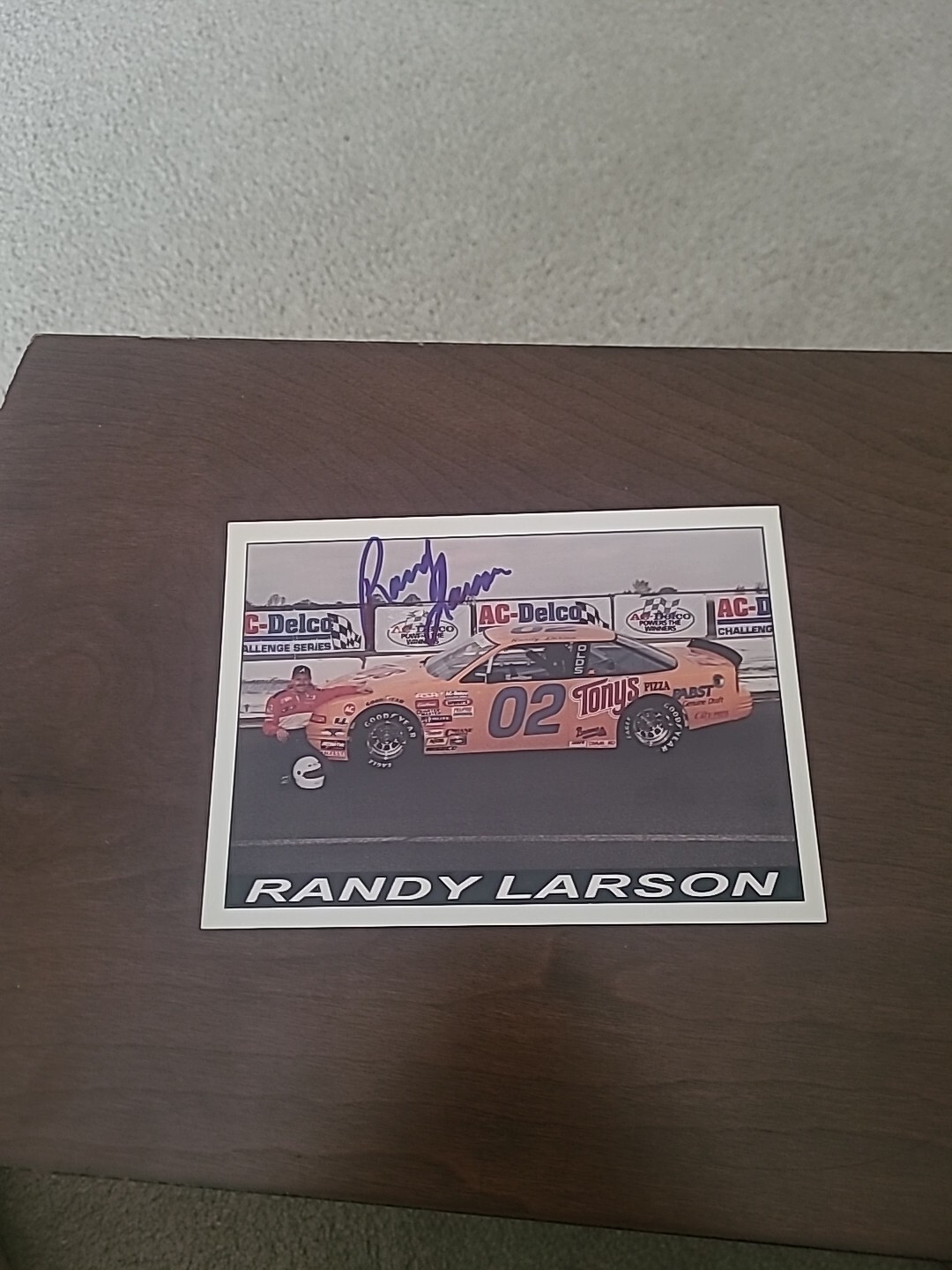 Nice 1994 Randy Larson #02 Tonys Pizza Signed 5x7" Hero Card | eBay