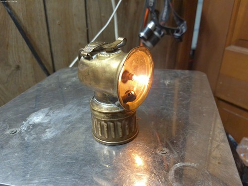 Working justrite Miner's Carbide Lamp apocalyptic caving camping ...