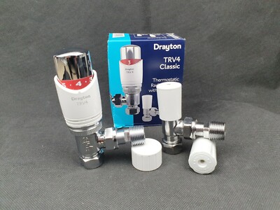 Drayton TRV4 Classic 15mm Angled Chrome Thermostatic Radiator Valve ...
