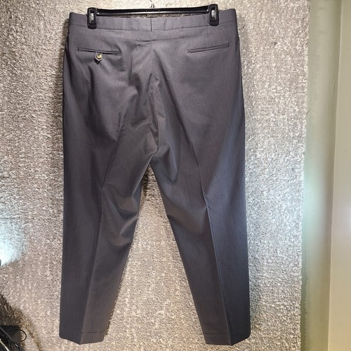 Sansabelt Men's Gray Dress Flat Front Pants Size 42 Polyester | eBay