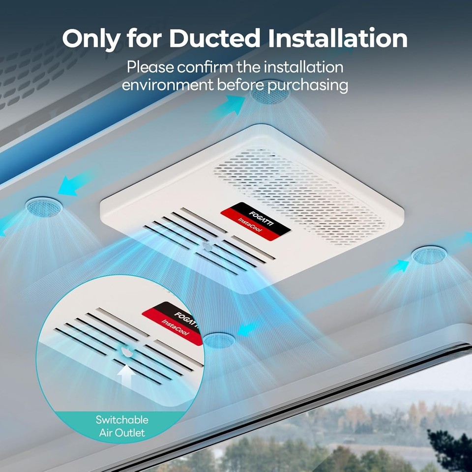 15,000 BTU Cooling RV Air Conditioner Rooftop Ducted RV AC Unit 115V ...