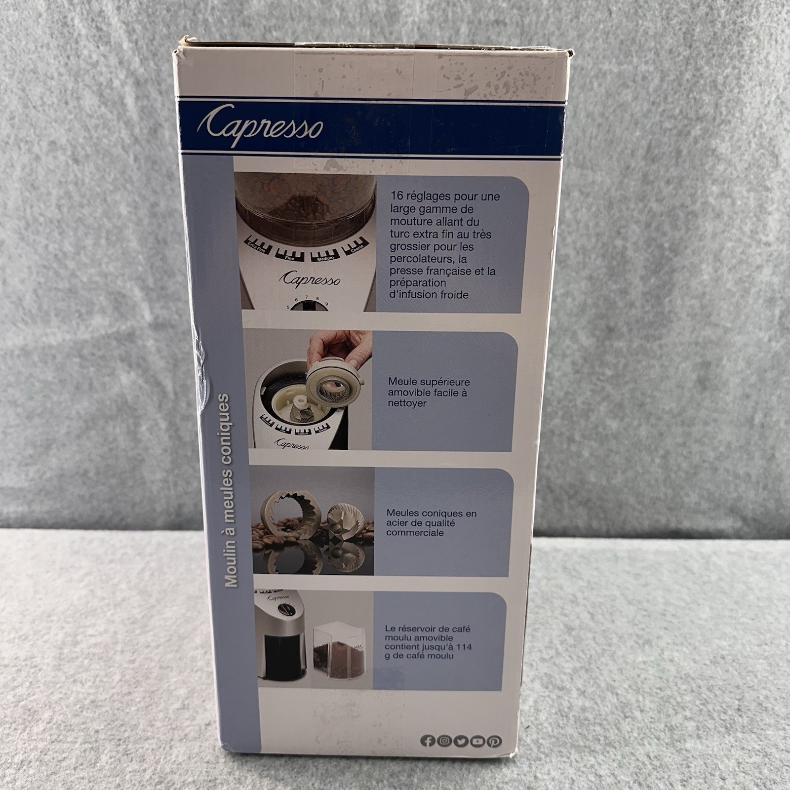 Capresso 560.04 Infinity Conical Burr Grinder - Brushed Silver for sale ...
