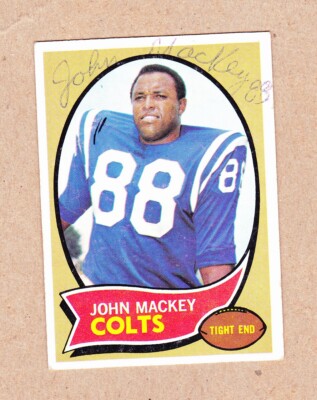 John Mackey signed 1970 Topps card #62-Baktimore Colts (HOF) (Dec) | eBay