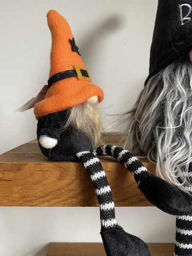 Halloween Gonk Decoration - Assorted Designs Pumpkin Bat Sitting Legs ...