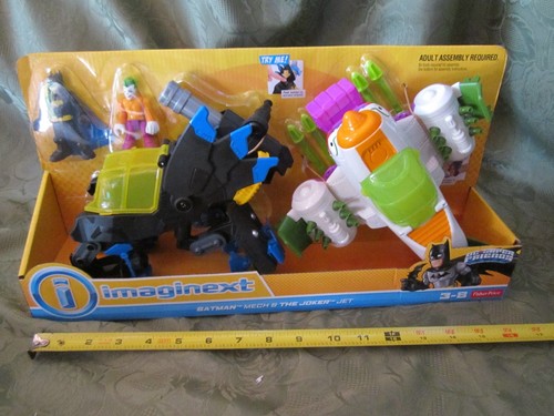 Fisher Price Imaginext DC Super Friends Batman Mech Joker jet plane New ...
