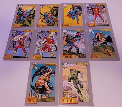 #17 (Lot Of 10) Assorted 1991 Impel DC Comics Super Hero Trading Cards ...