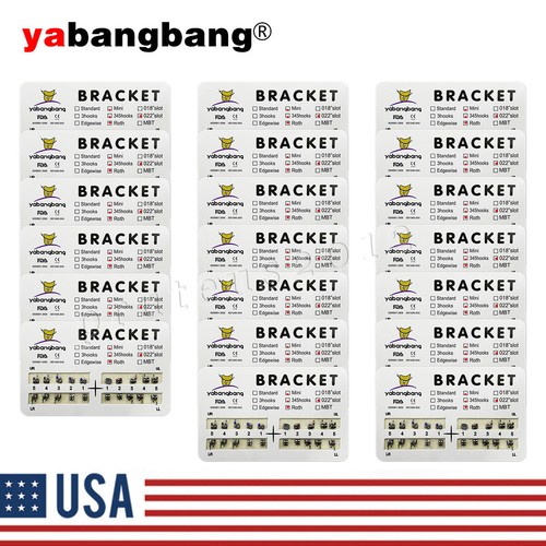 10-1000 packs Dental Orthodontic Brackets Brace Mini Standard Roth MBT ...