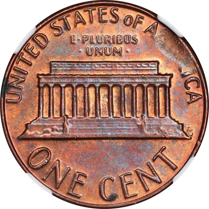 19XX Lincoln Cent NGC MS65BN CUD Obverse Die Break Toned Coin 1C Mint ...