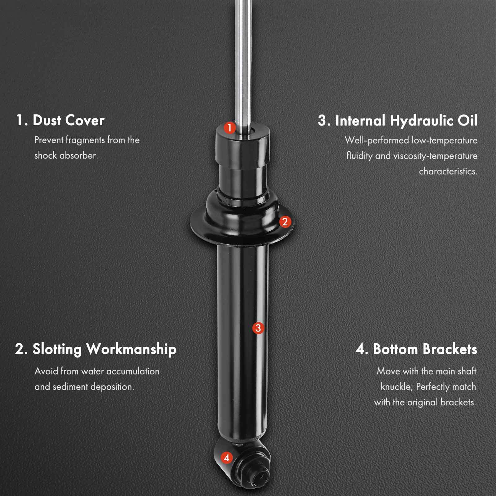 2x Shock Absorbers Rear for BMW 520d 520i 525d 530d 540i 545i E60 ...