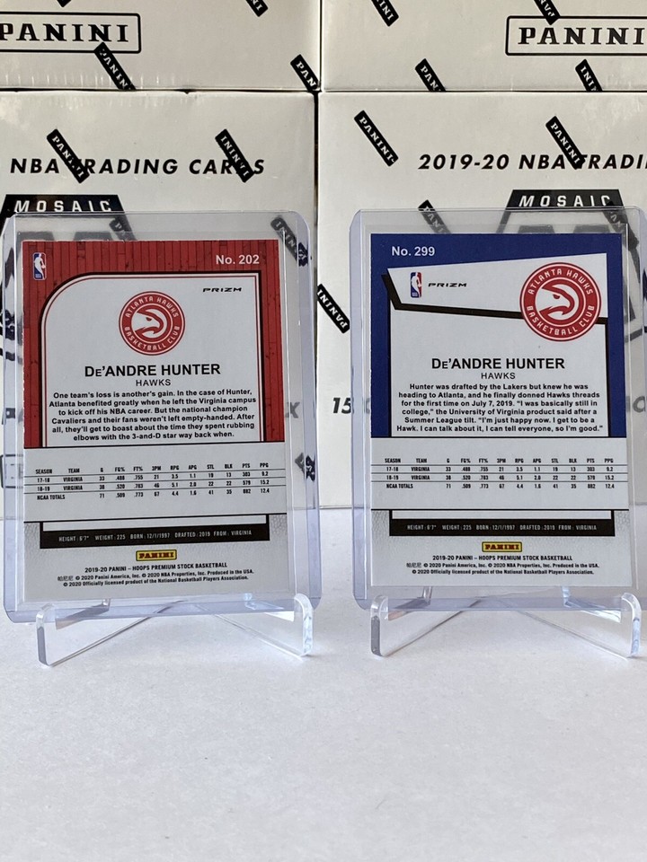 2019-20 Deandre Hunter Panini NBA Hoops Premium Pulsar Prizm Lot (2 ...