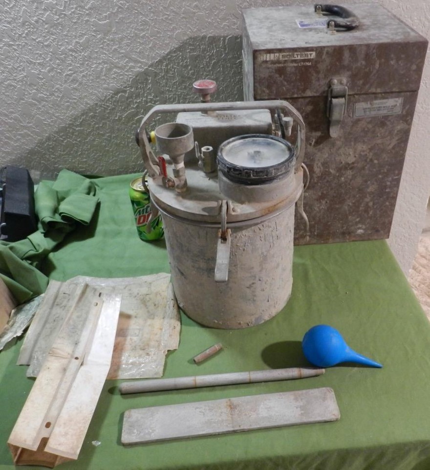 CONCRETE TESTER SOIL TESTER AMERICAN CUBE CT 126 A PRESSURE CHAMBER ELE ...