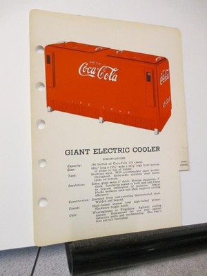COCA COLA 1940 store salesman sample soda bottle vending machine cooler ...