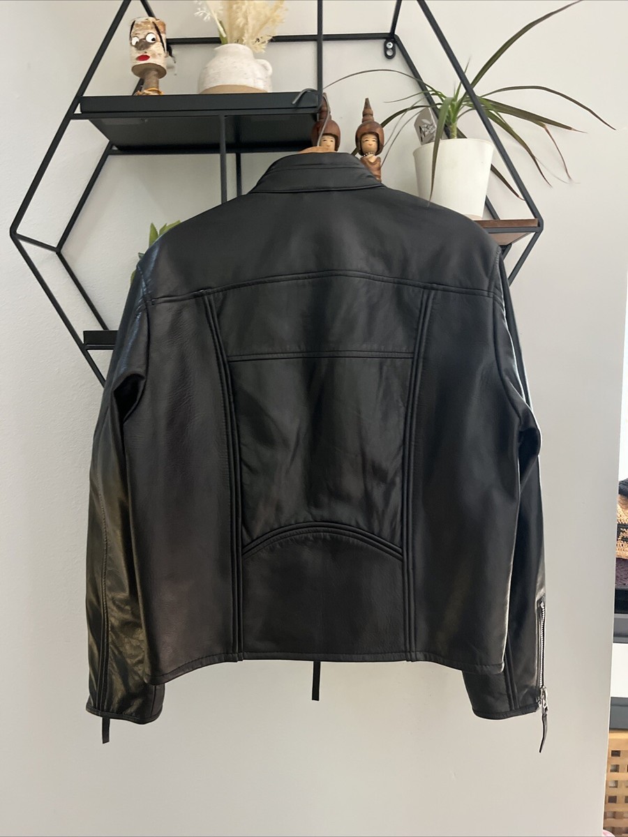 ZARA ZIPPERED LEATHER JACKET Black | 5479/252 XS Run Big #al ZARA ZIPPERED LEATHER JACKET Black | 5479/252 XS Run Big #al