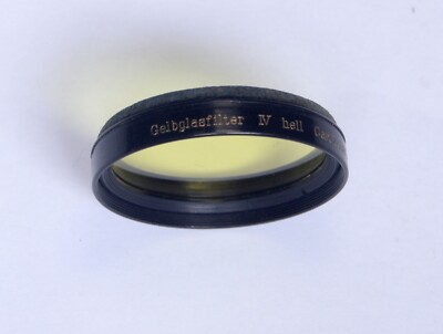 Vintage Carl Zeiss Jena YELLOW Filter Gelbglasfilter IV hell for Exakta ...