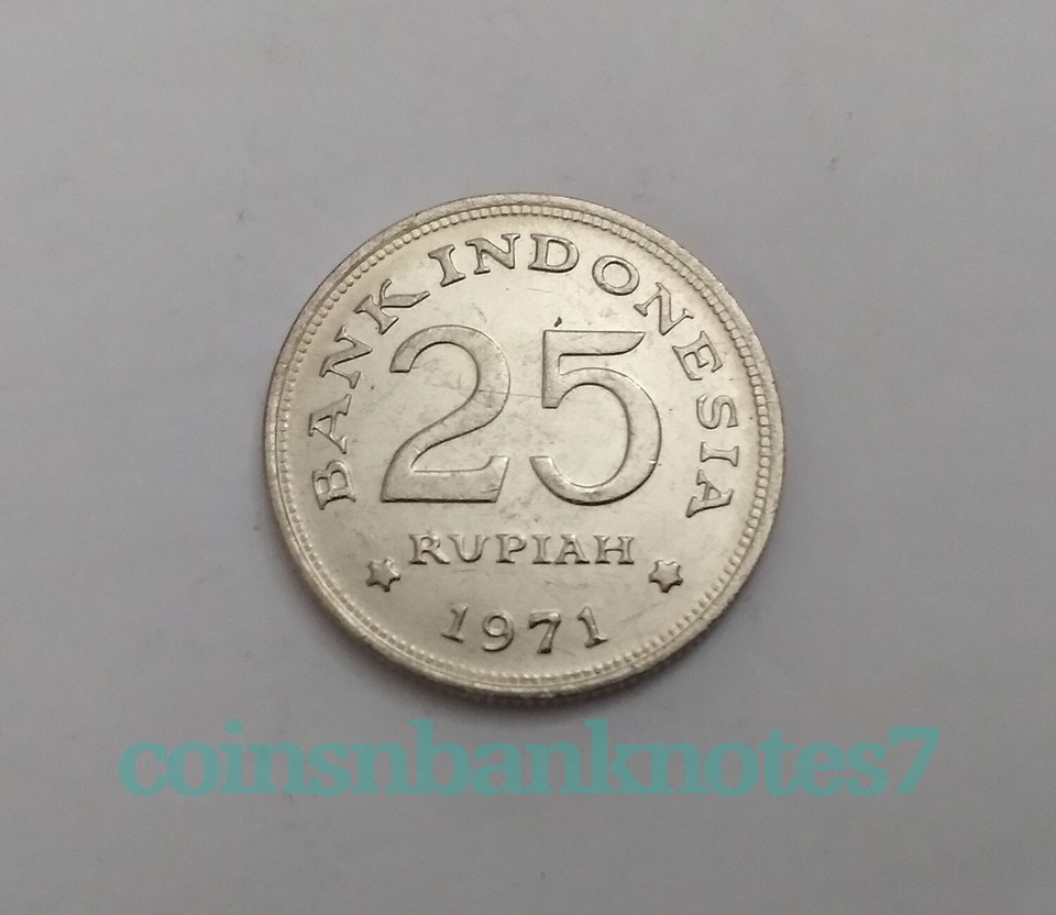1971 Indonesia 25 Rupiah Coin, KM34 Uncirculated / Bird | eBay