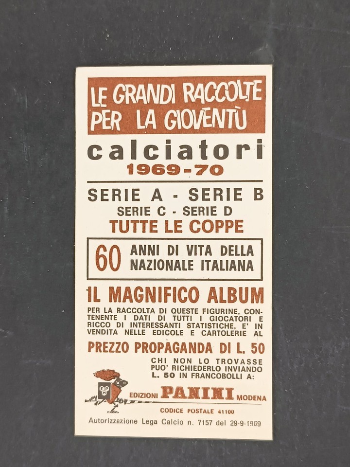 figurina calciatori Panini anno 1969/70 - New Italia 1956 | eBay