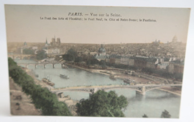 c. 1912 Paris Vue Sur La Seine Notre Dame Le Pantheon Vintage Postcard ...