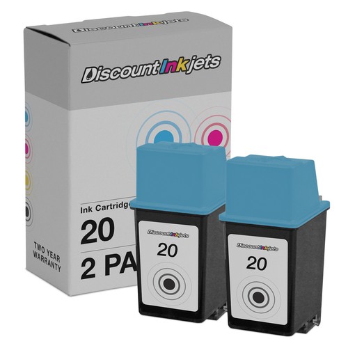 2pk 20 20 C6614DN Black Printer Ink Cartridge for HP Deskjet 610 610c ...