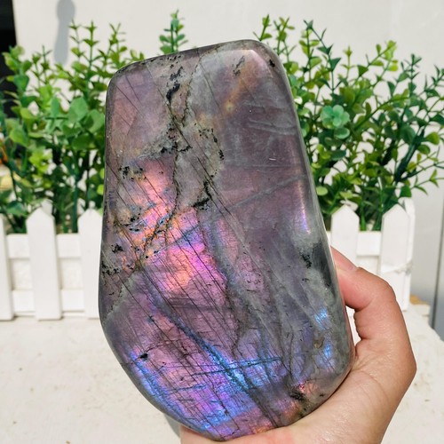 Natural Purple Labradorite Quartz Crystal Freeform Mineral Specimen ...