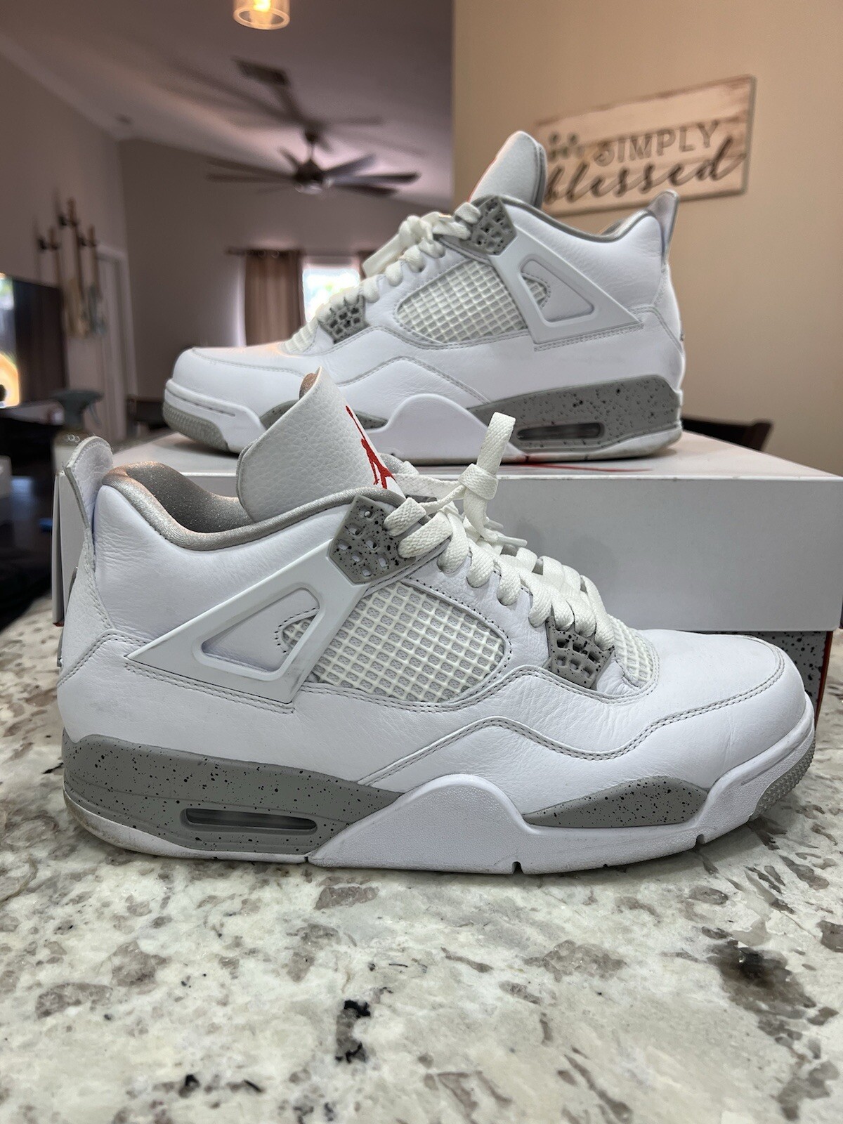 Jordan 4 Retro Mid White Oreo Mens Size 11 | eBay