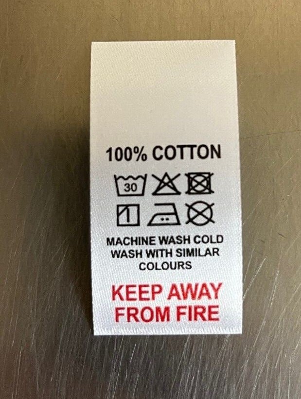 WASH CARE CLOTHING GARMENT LABELS DIFFERENT FIBRE CONTENTS AVAILABLE | eBay