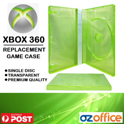 XBOX 360 Replacement Game Case - Single Disc XBOX 360 Transparent Green ...