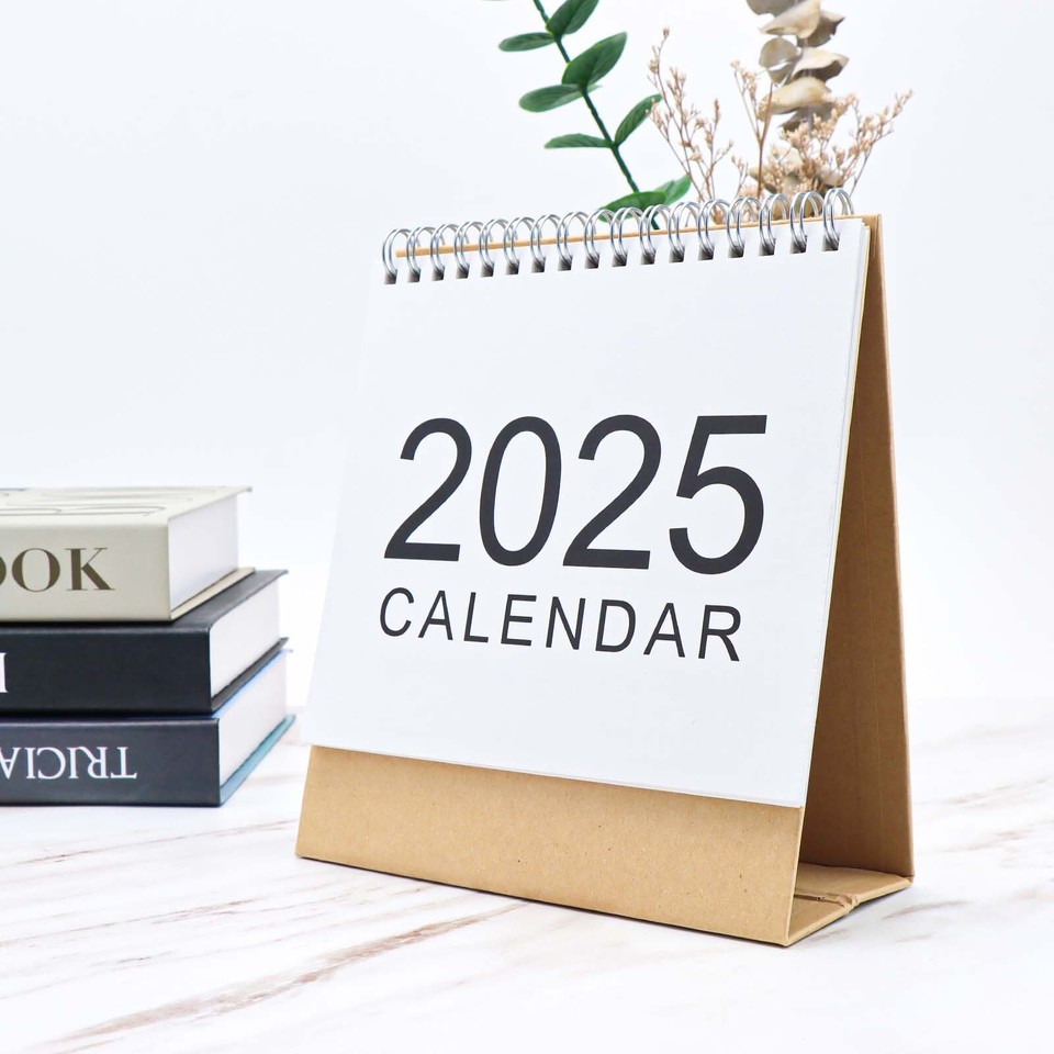 2025 Desk Calendar Small Simple Desktop Calendar Standing Flip Calendar ...