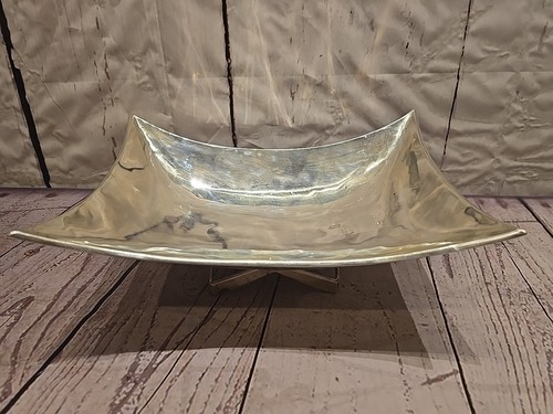 Sterling Silver MCM Modernist Modern Mexico MRM Footed 11” Tray ...