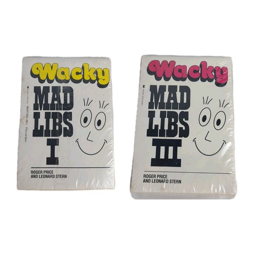 Lot of 2 Wacky Mad Libs I & Iii ALL UNUSED SEALED Paperback 1986 ...