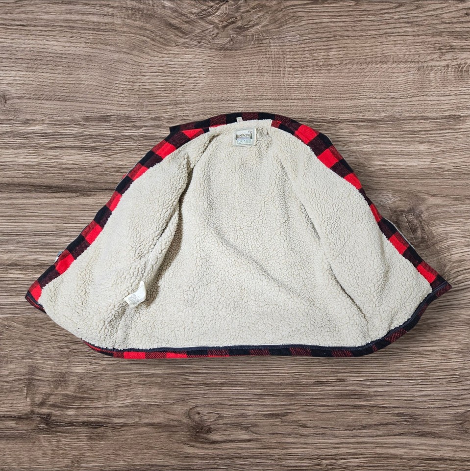 VTG/70s Forester Rugged Wool Blend Sherpa-Lined Buffalo Red Mackinaw ...