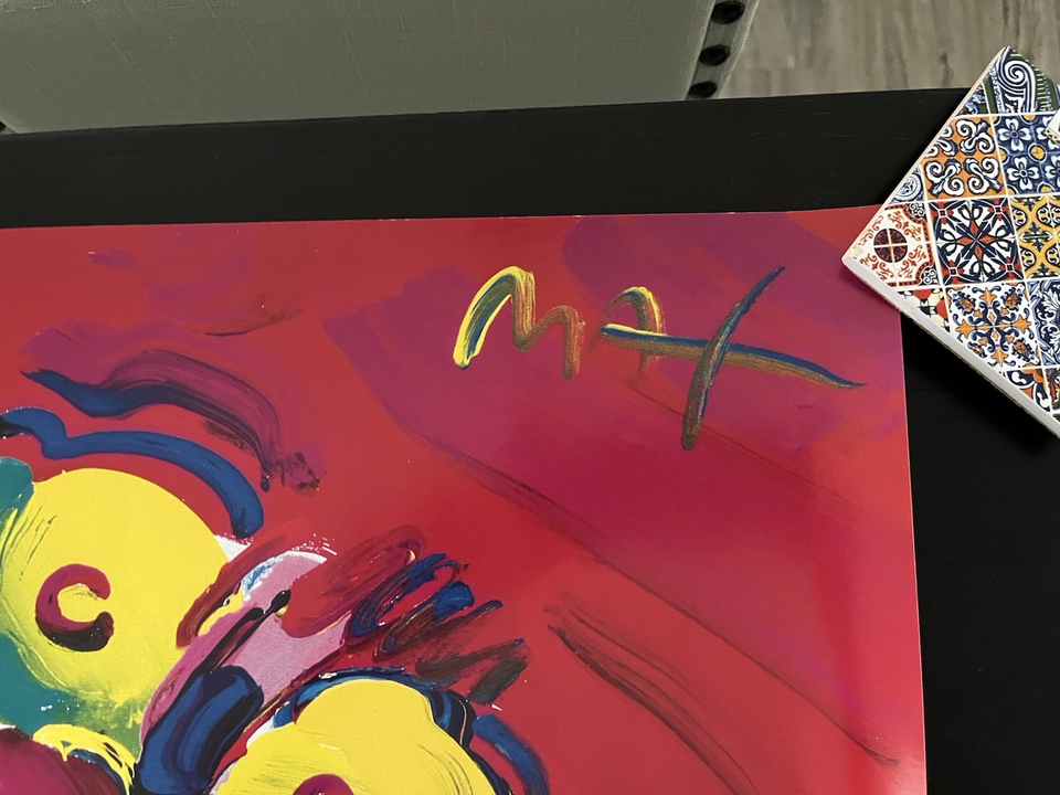 PETER MAX "FRIENDS"/ CENTURY LADIES Signed & Character Drawing Poster ...