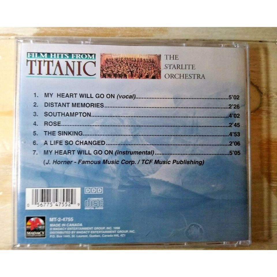 Film Hits From Titanic - CD - The Starlite Orchestra - Fast Free ...