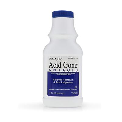 Major Acid Gone Antacid Liquid – 12 oz | Fast-Acting Relief for ...