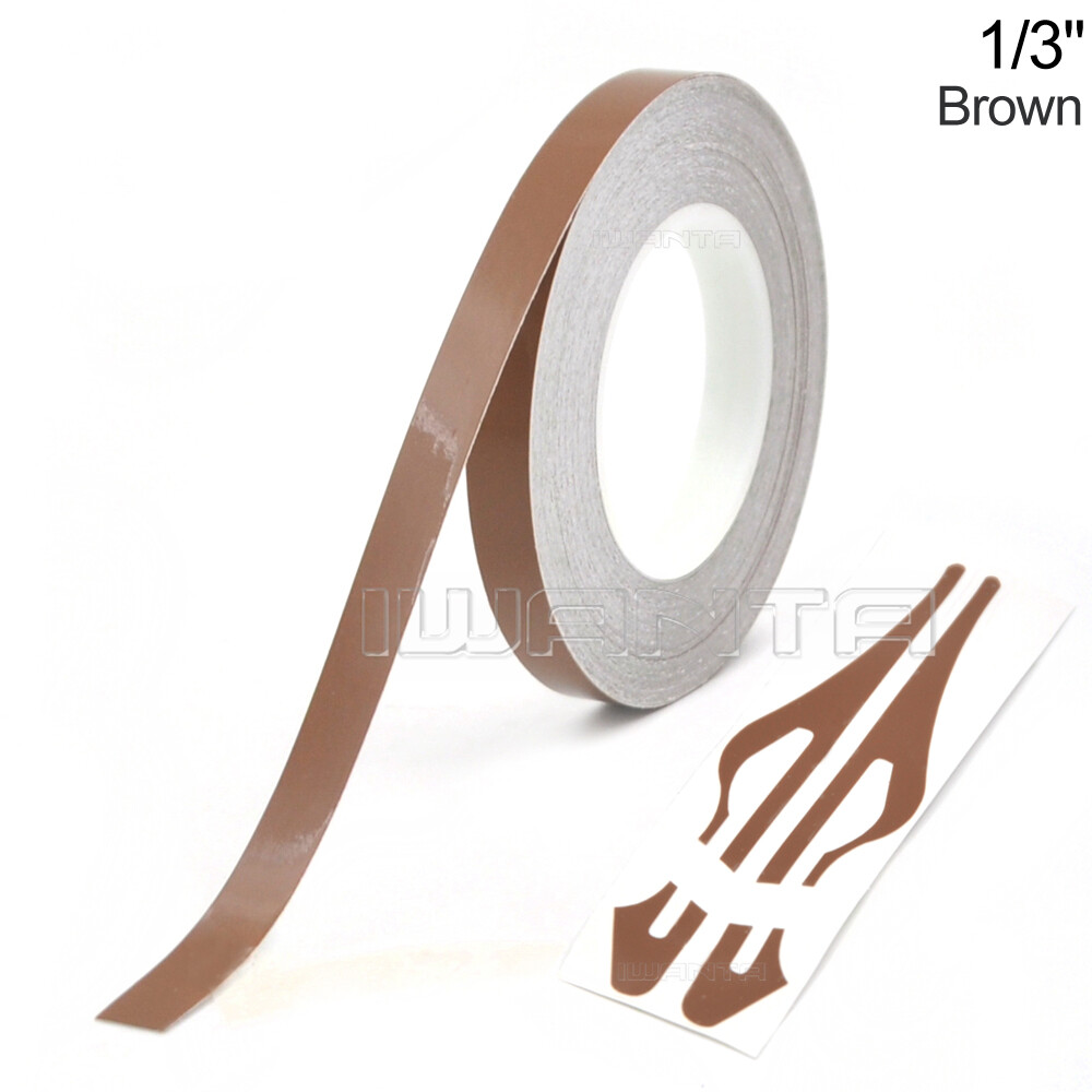 1/3" 8mm Brown Pinstriping Pin Stripe DIY Line Roll Vinyl Decal Sticker ...