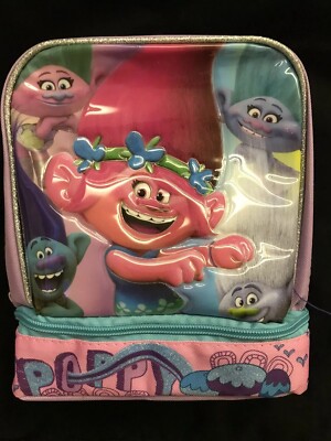 Dreamworks Trolls Princess Poppy Lunch Bag Box Lead-Free w/ Dual ...