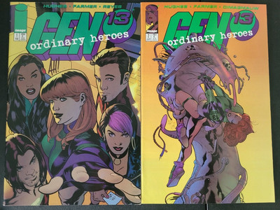GEN 13 #1-2 (1996) IMAGE COMICS FULL SERIES! STORY & ART by ADAM HUGHES ...