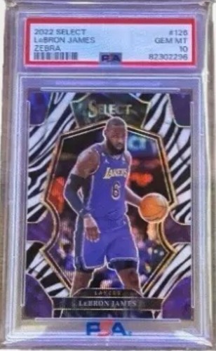 2022-23 Select Zebra Lebron James PSA 10 GEM MINT Los Angeles Lakers ...