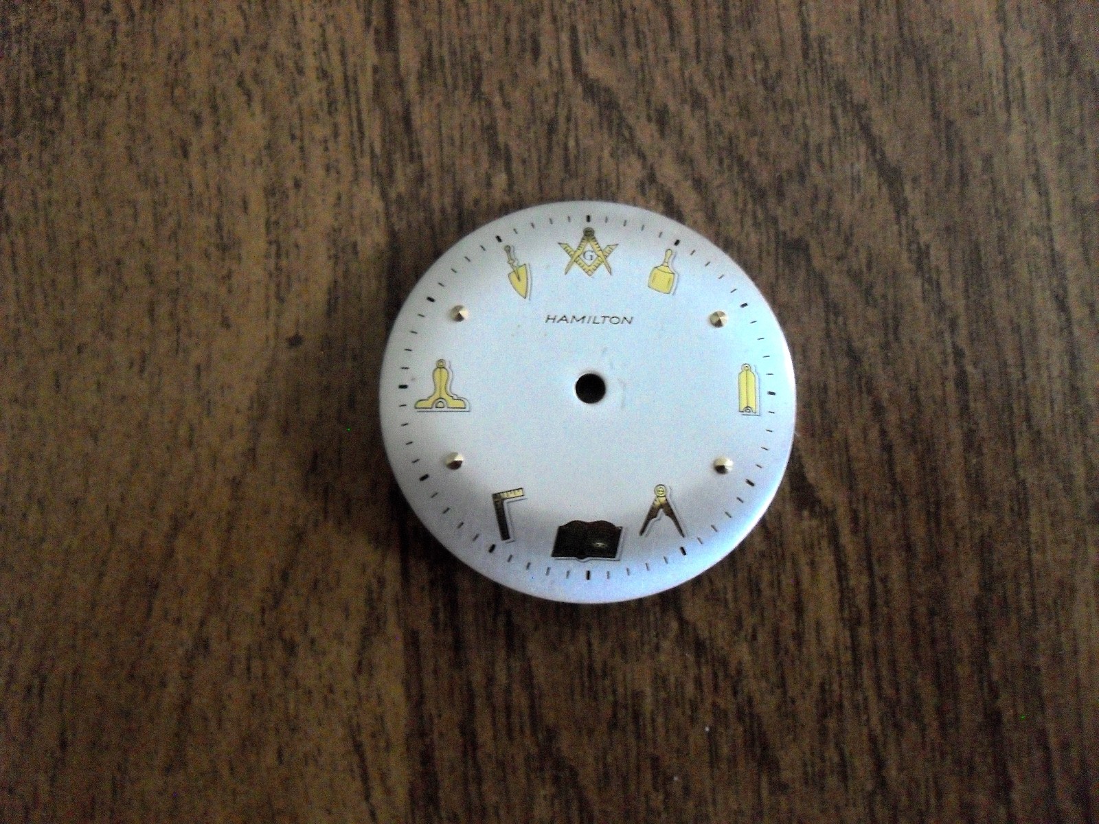 Hamilton "Masonic" Wrist-Watch Dial... Very Nice Used Condition... L@@K ...
