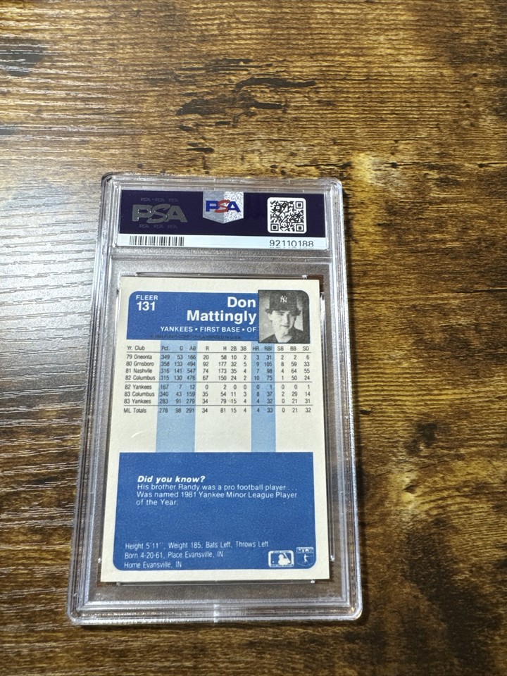1984 Fleer Don Mattingly Rookie Card | eBay