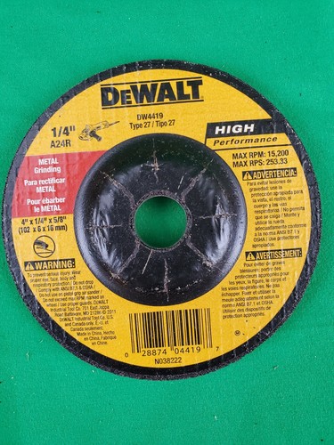 Dewalt DW 4419 4" X 1/4" × 5/8" Grinding Wheel 25 Pack | eBay