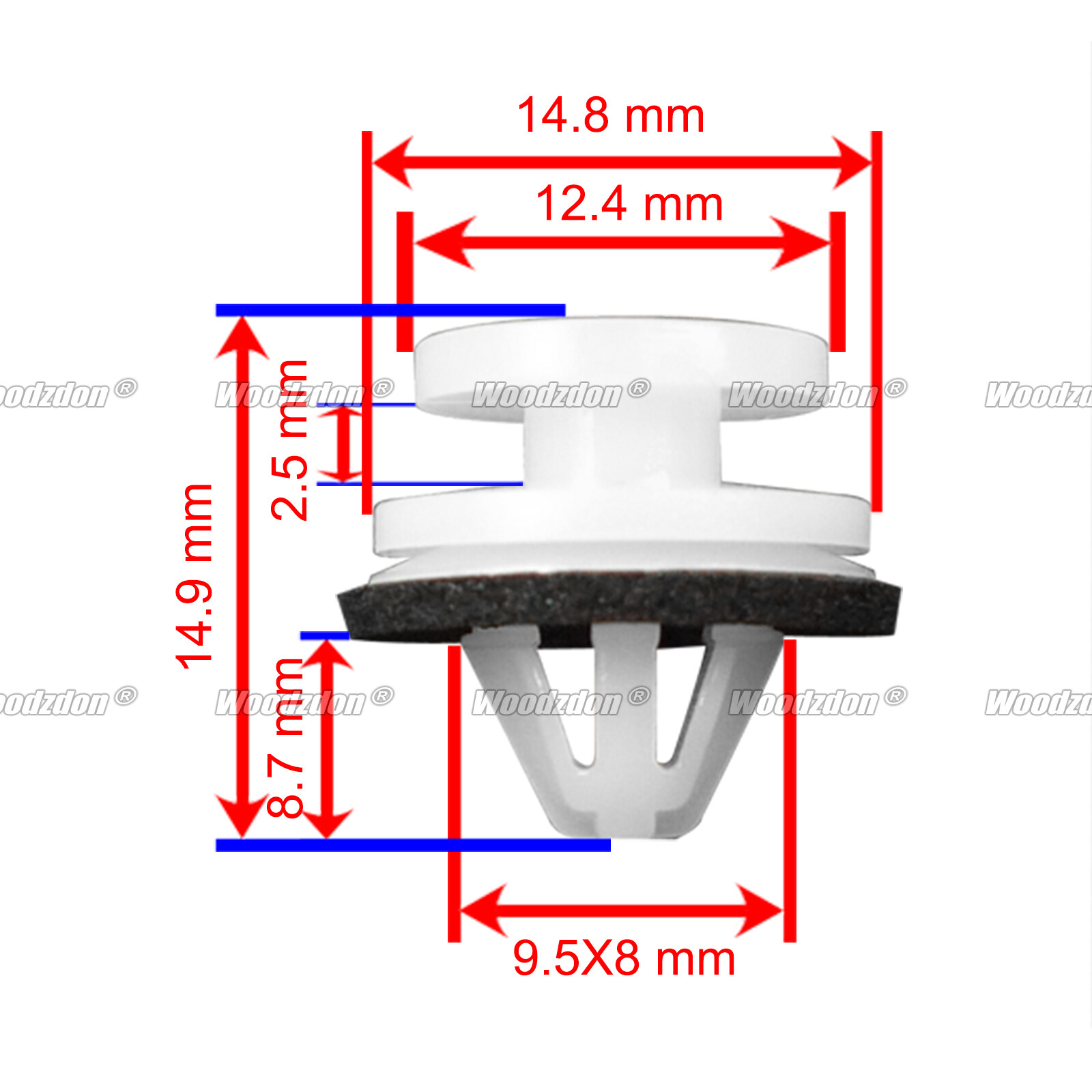 50 Wheel Arch Trim Moulding Clip 07-13-0-702-516 For Mini-Cooper For ...