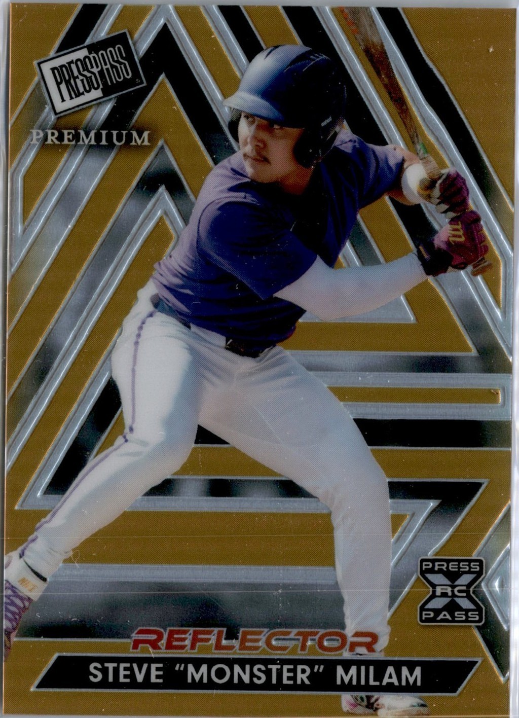 2024 Leaf Press Pass Premium - Steve “Monster” Milam #99 Gold Prismatic ...