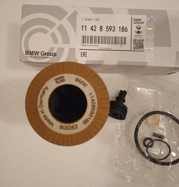 11428593186 Genuine BMW Oil Filter - BMW F45 F46 MINI F54 F55 F56 F56 ...
