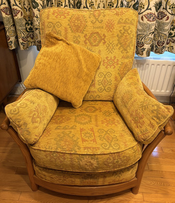 Ercol Renaissance High Back Armchair Piccola Golden Dawn Finish | eBay UK