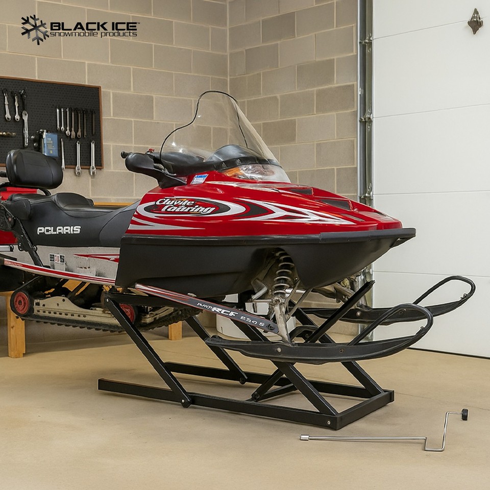 Black Ice Snowmobile Lift Jack with Manual Hand Crank and 700 Pound ...