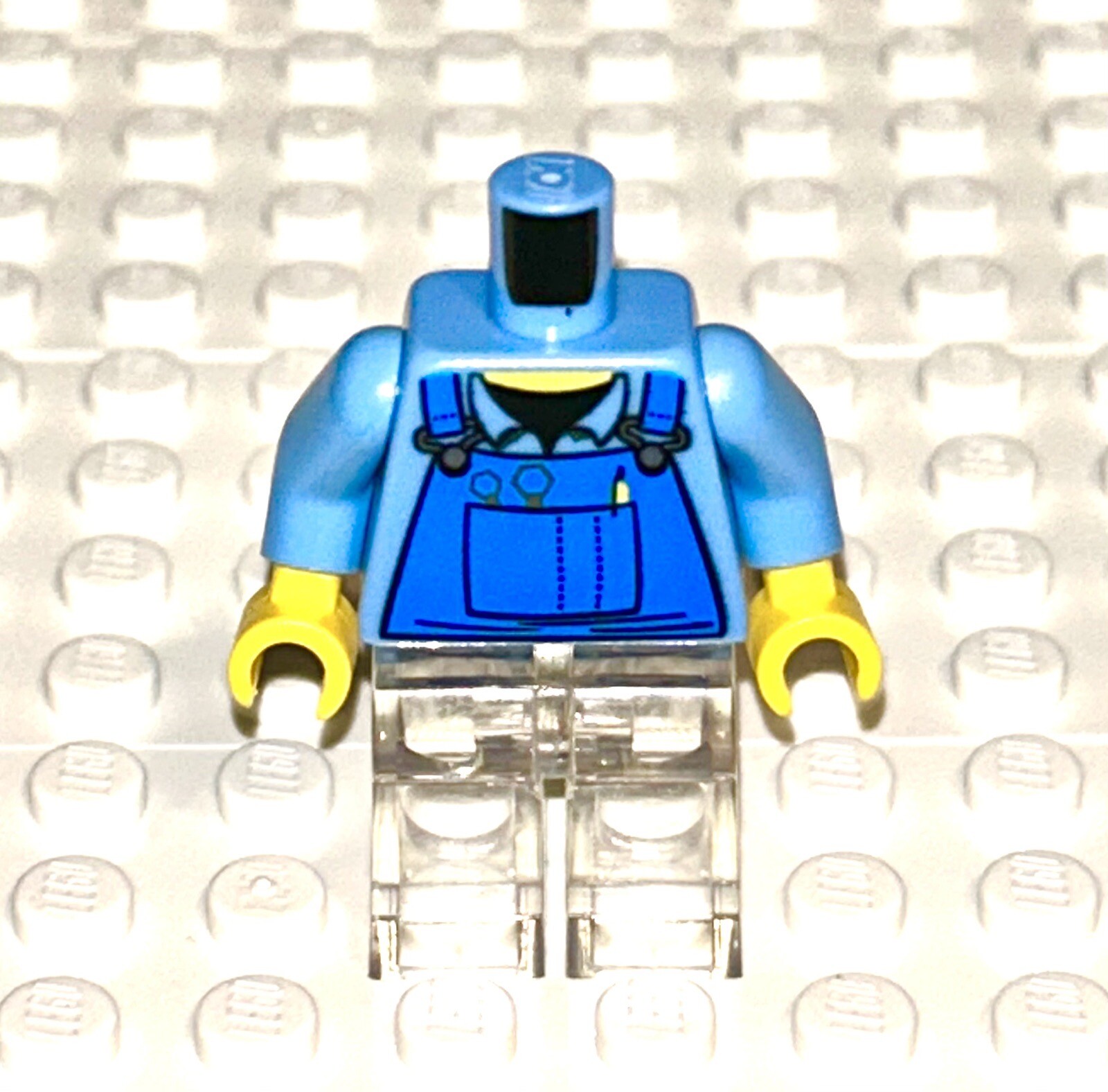 Lego Minifig Blue Mechanic Overalls Silver Wrenches Torso Minifigure ...