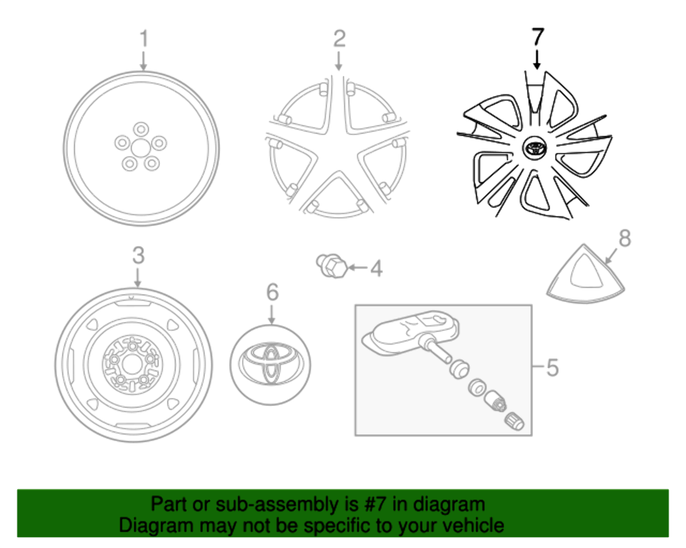 2016-2018 Toyota Prius Hub Cap Wheel Cover 15" | 4260247181 ...