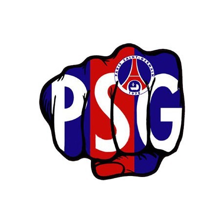 Sticker Paris PSG Football autocollant poing | eBay