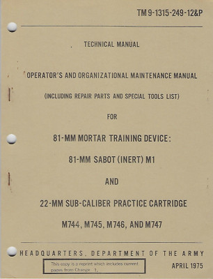 Historical book 81MM Mortar Training Device: Sabot M1, 22 MM SubCal ...